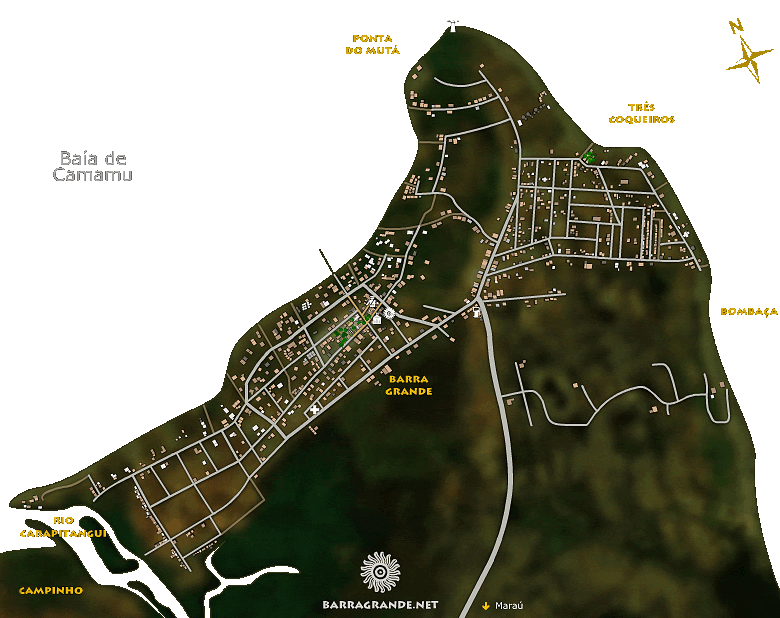 BARRA GRANDE .NET - Mapa - Península de Maraú - Bahia - Brasil